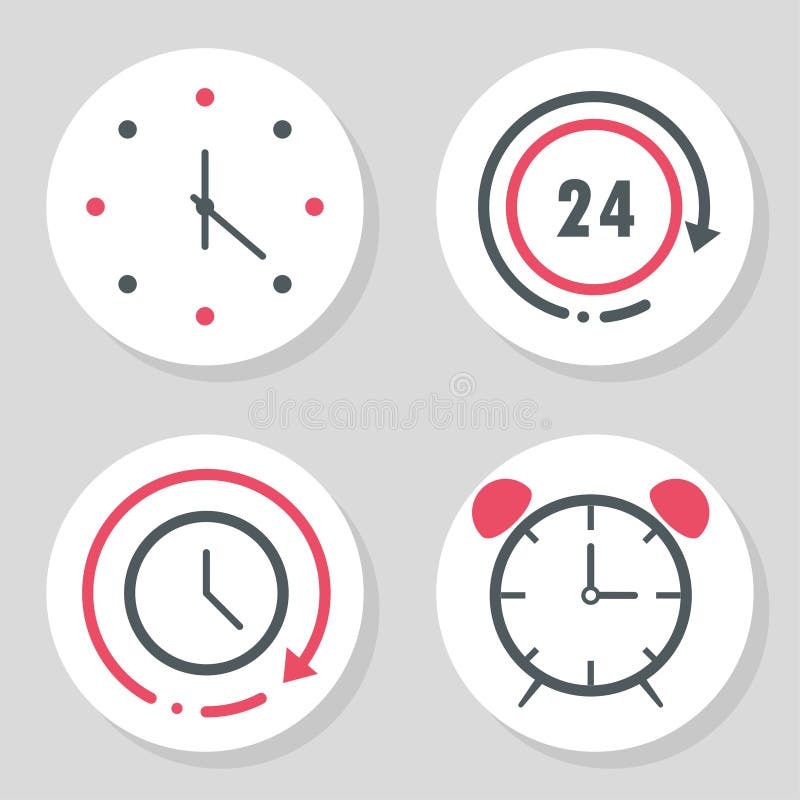 Icons timer and clock stock vector. Illustration of circle - 249258634