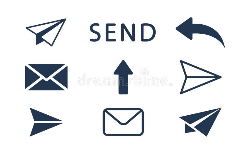 Icons To the Send a Message. Send Icons. Mail Icons Stock Illustration ...