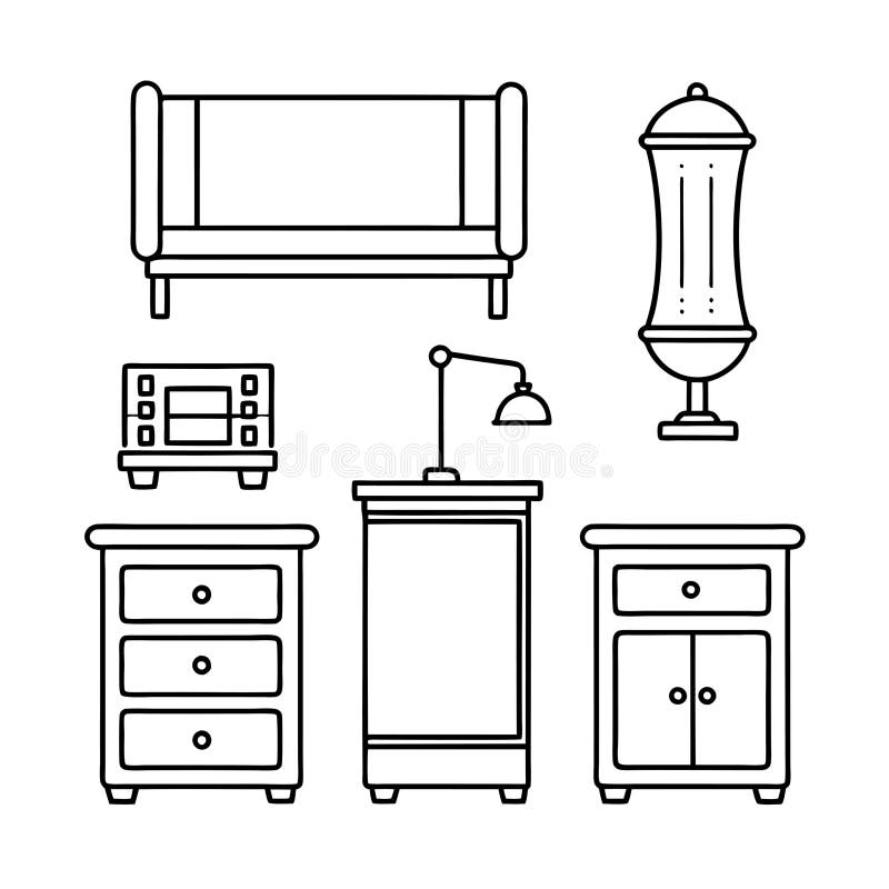 Icons for Traditional Office Design Stock Vector - Illustration of ...