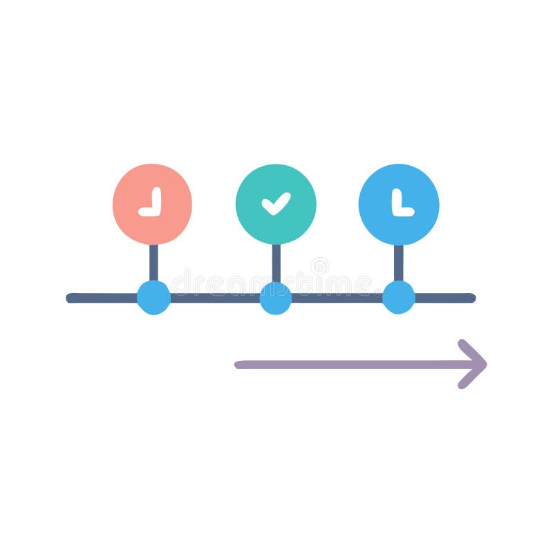 Icons for Understanding Project Timelines Stock Illustration ...