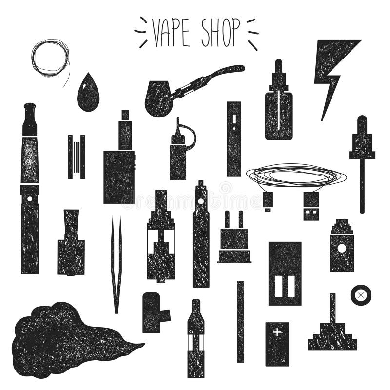 Vape Icon Set Stock Illustrations – 1,468 Vape Icon Set Stock ...