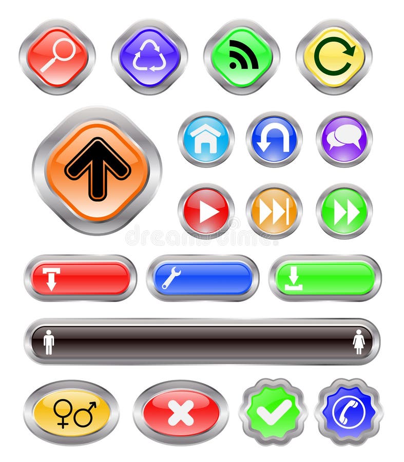 Icons stock illustration. Illustration of round, element - 32113577