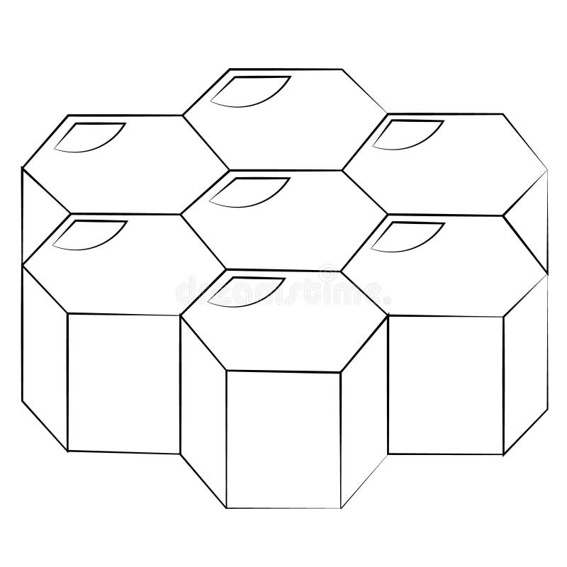 Single Honey Comb Vector Stock Illustrations – 80 Single Honey Comb ...