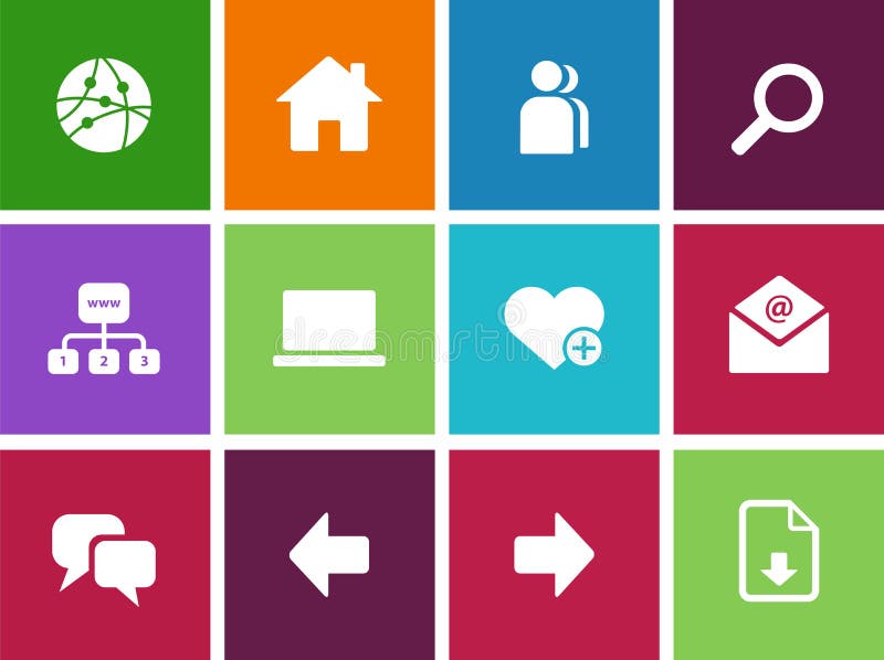 Basic Web Icons, Grey Square Buttons Series Stock Vector - Illustration ...