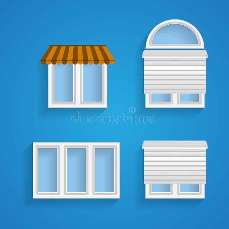 Icons for windows stock vector. Illustration of facade - 42503126