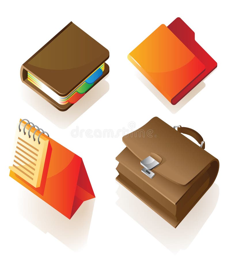 Icons of work items stock vector. Illustration of graphic - 13655952
