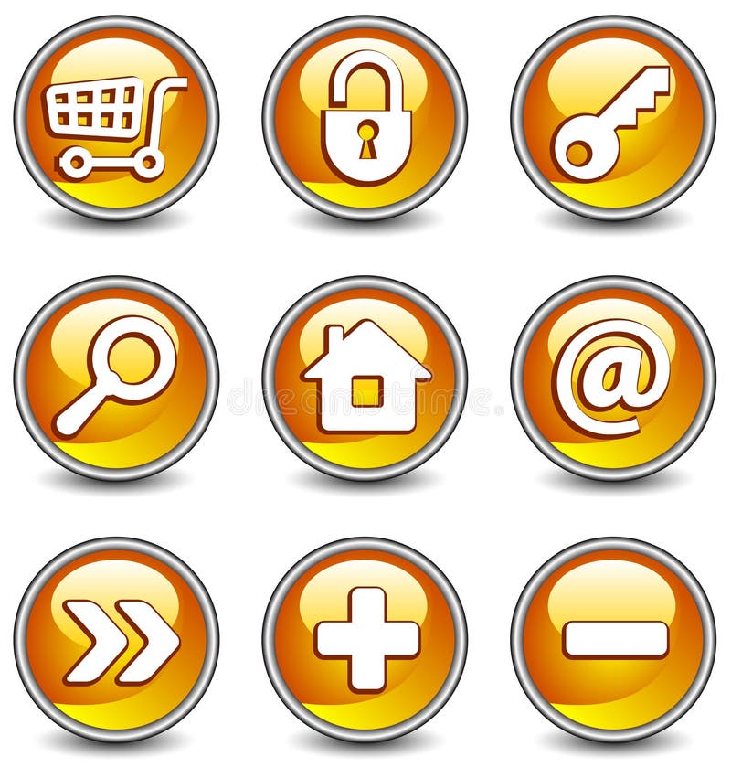 Computer icons / buttons stock vector. Illustration of file - 16758932
