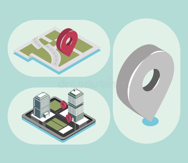 Icons You are Here Location Stock Vector - Illustration of marker, mark ...