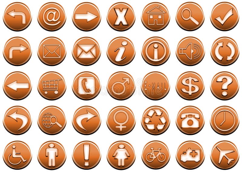 Iconset1orange stock illustration. Illustration of female - 5426032