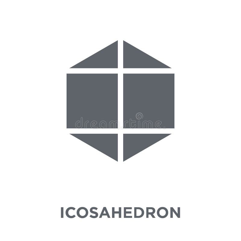 Icosahedron Icon from Geometry Collection. Stock Vector - Illustration ...