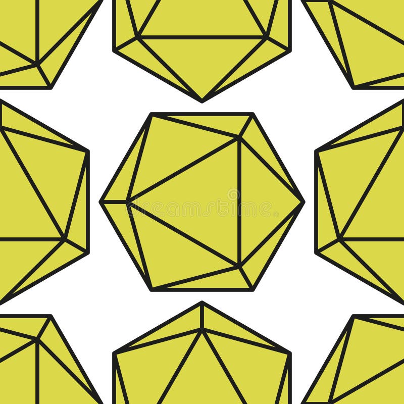 Icosahedron Pattern Vector2 Stock Vector - Illustration of geometric ...