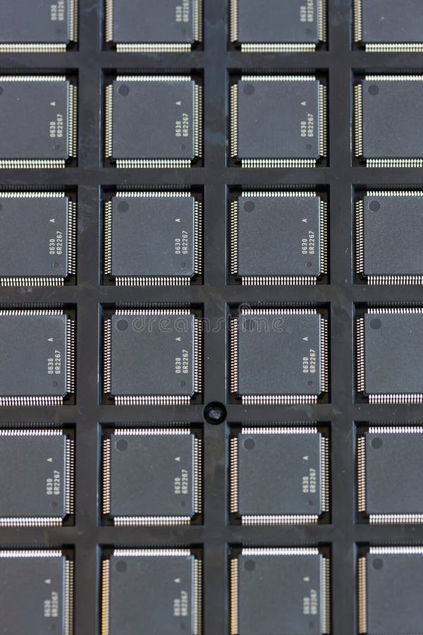 ICs on the tray stock image. Image of board, microcontrollers - 42992137