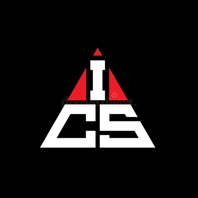 ICS Triangle Letter Logo Design with Triangle Shape. ICS Triangle Logo ...