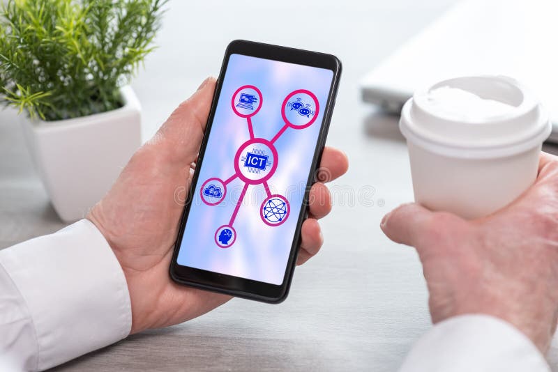 Ict Concept on a Smartphone Stock Image - Image of connection, data ...