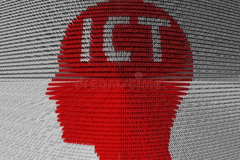 ICT head stock illustration. Illustration of code, software - 90987891