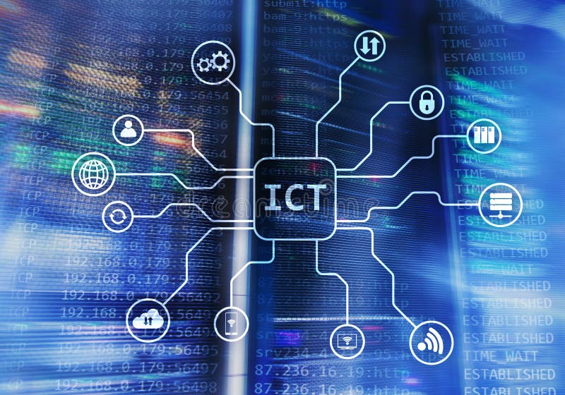 ICT - Informatie- En Communicatietechnolgieconcept Op De Achtergrond ...