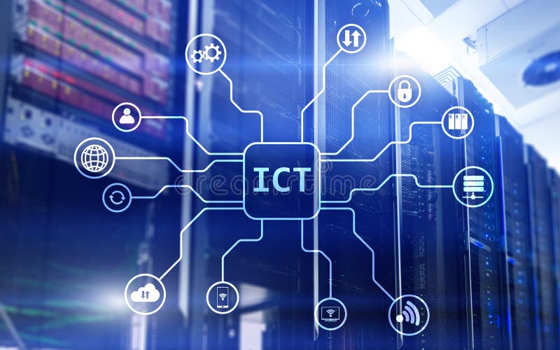 ICT - Informatie- En Communicatietechnolgieconcept Op De Achtergrond ...