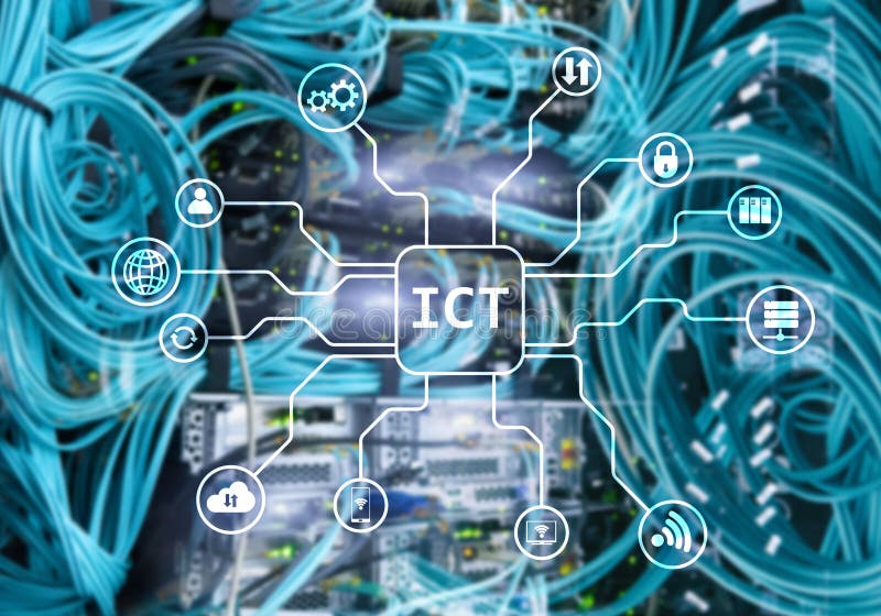 ICT - Informatie- En Communicatietechnolgieconcept Op De Achtergrond ...