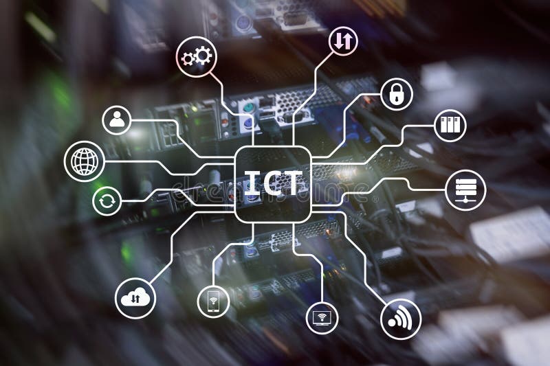 ICT - Informatie- En Communicatietechnolgieconcept Op De Achtergrond ...