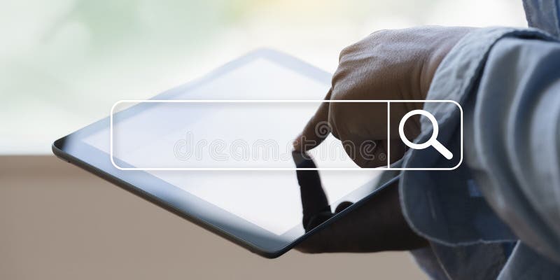 ICT(Information Communication Technology) Businessman Using Sear Stock ...