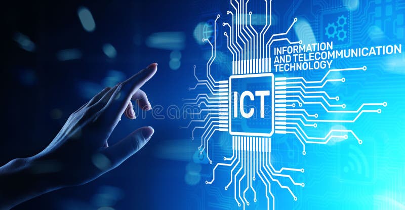 ICT - Information and Communication Technology Concept on Virtual ...