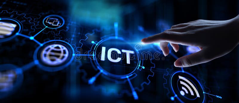 ICT - Information and Communication Technology Concept on Virtual ...