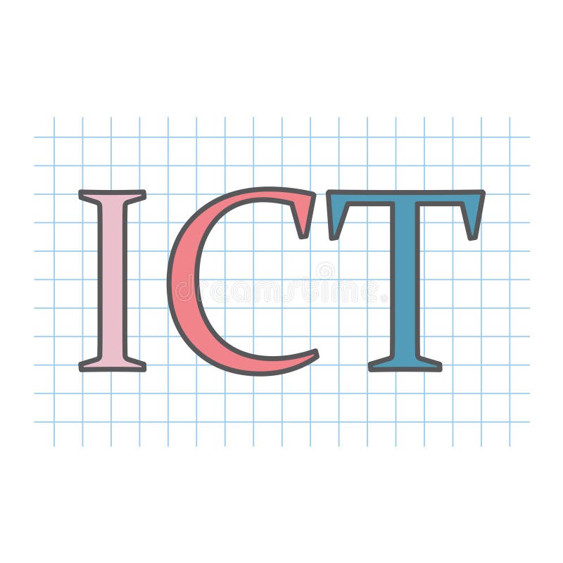 ICT Information and Communications Technology Acronym Written Stock ...