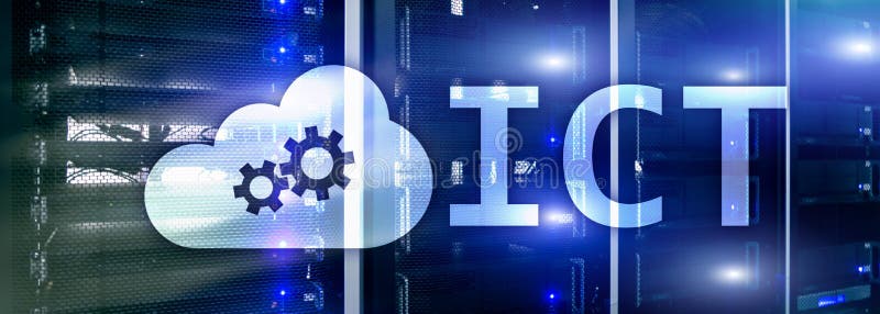 ICT. Information and Communications Technology on Modern Server Room ...