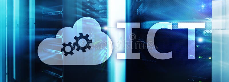 ICT - Information and Communications Technology Concept on Server Room ...