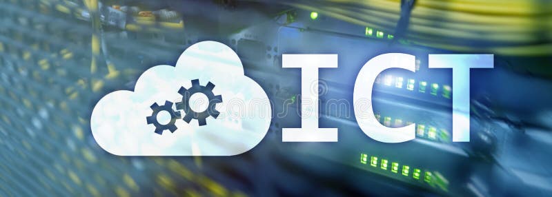 ICT. Information and Communications Technology on Modern Server Room ...