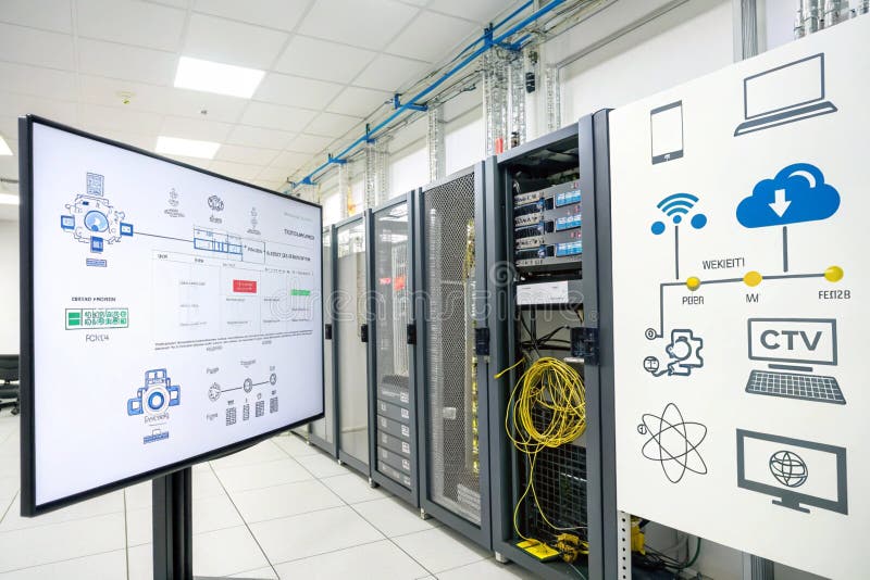 ICT and IoT Concepts: Telecommunications and Data Systems Stock ...