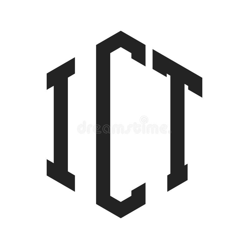 ICT Logo Design. Initial Letter ICT Monogram Logo Using Hexagon Shape ...