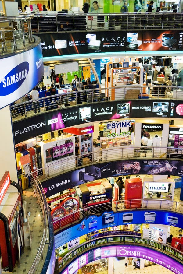 ICT Shopping Crowd editorial stock photo. Image of brand - 10026613