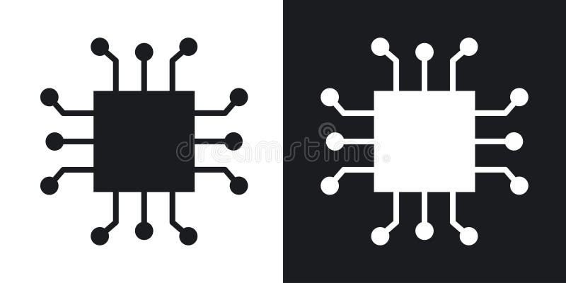 ICT Thin Line Vector Icon Set Stock Vector - Illustration of isolated ...