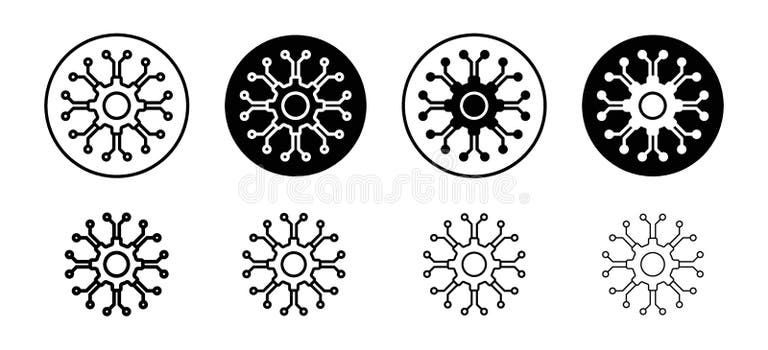 ICT Vector Icon Set Collection. ICT Outline Flat Icon Stock Vector ...