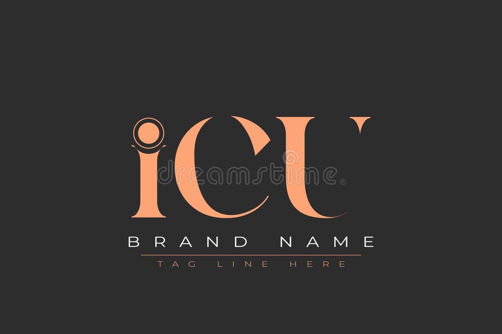 ICU Abstract Letter Logo Design Stock Vector - Illustration of symbol ...