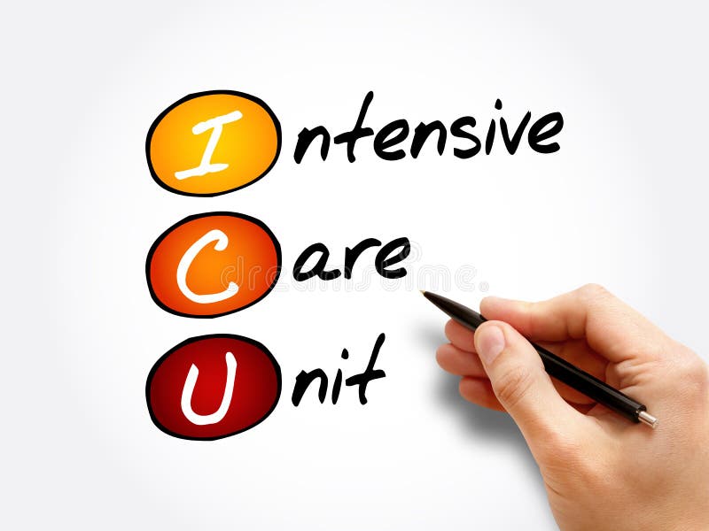 ICU - Intensive Care Unit Acronym Stock Photo - Image of hand, high ...