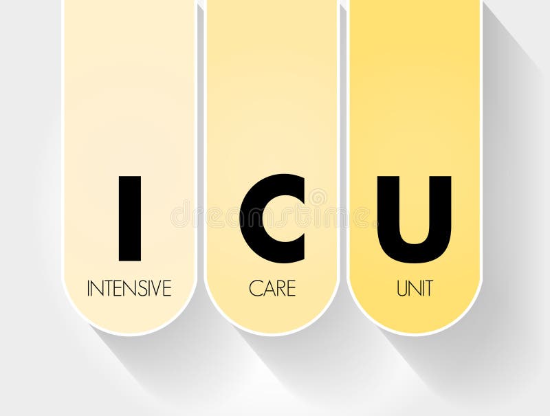 ICU - Intensive Care Unit Acronym, Medical Concept Background Stock ...