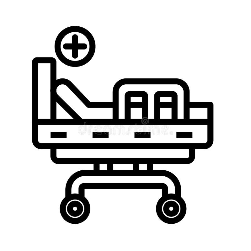 Icu Stretcher Vector Icon Easily Modify. Stock Vector - Illustration of ...