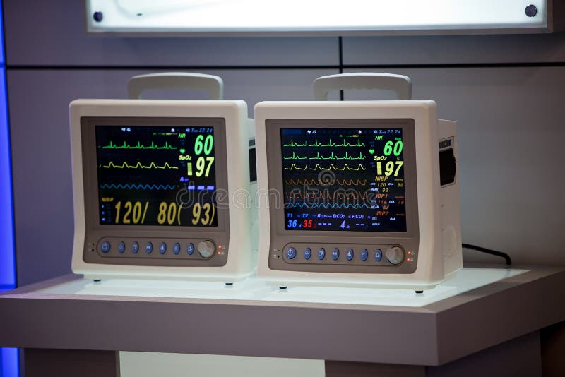 Electrocardiographic ECG Monitoring Device in Hospital Stock Image ...