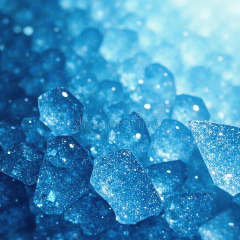 Icy Blue Geometric Pattern with Triangular Shapes and Crystal ...