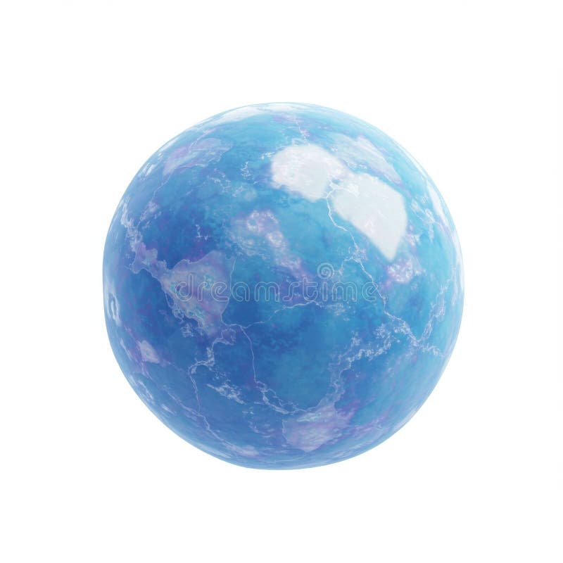 Icy Blue Planet Render stock illustration. Illustration of graphic ...