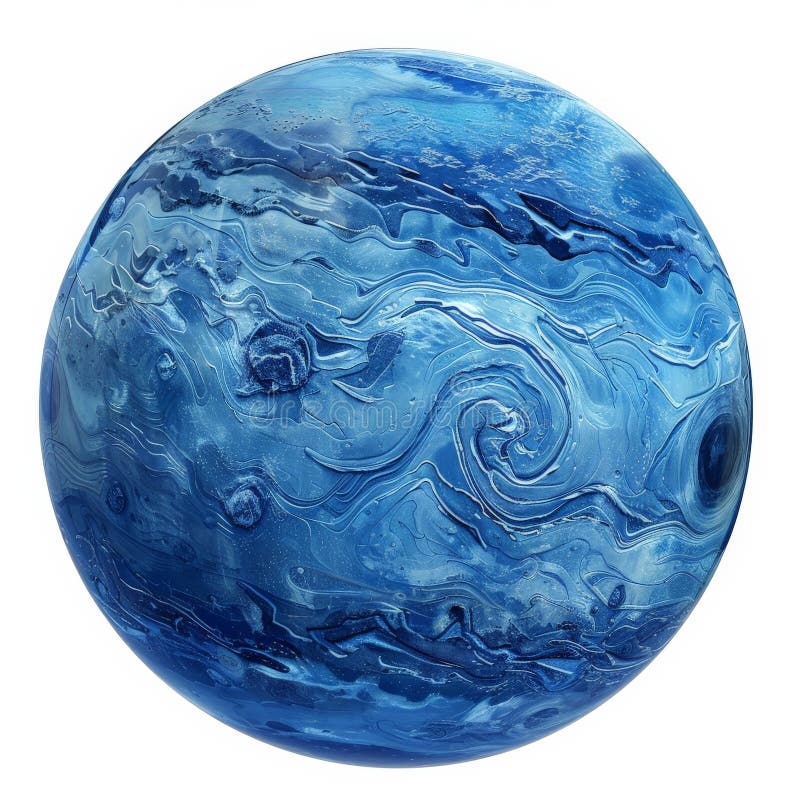 The Icy Blue Surface of Neptune, Showcasing Its Swirling Storms and ...