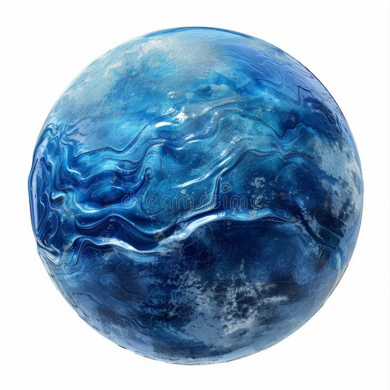 The Icy Blue Surface of Neptune, Showcasing Its Swirling Storms and ...