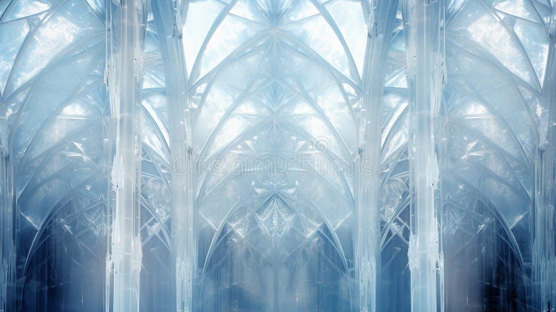 Icy Cathedral Windows stock illustration. Illustration of elegance ...