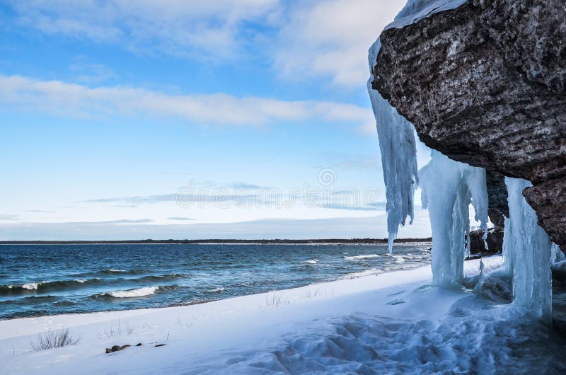 Icy land stock photo. Image of broken, frozen, water - 52187444