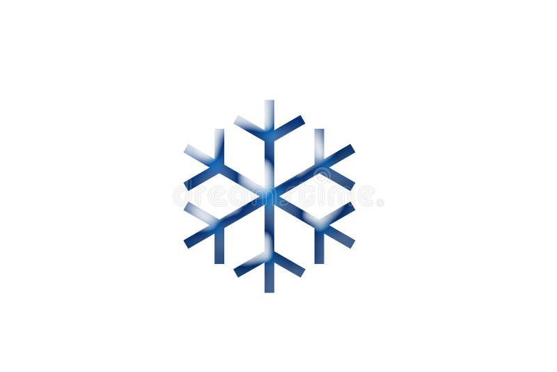 Icy Cold Blue Winter Snow Flake Graphic Resource on White Background ...