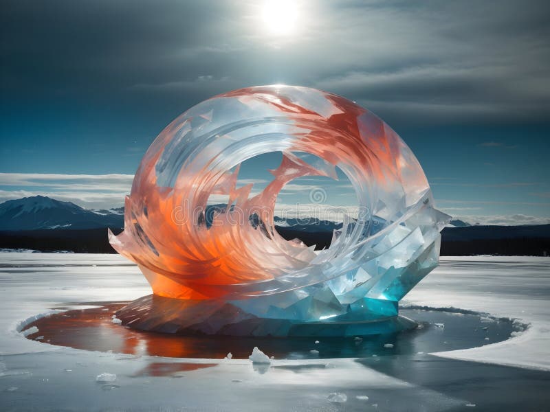 Icy Discs: Expertly Captured Circle Patterns Stock Illustration ...