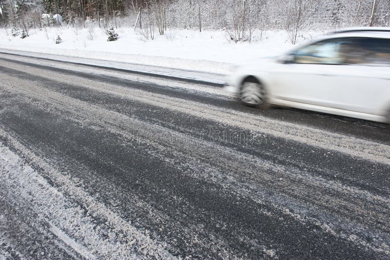 Icy driving stock image. Image of slippery, season, road - 23375167