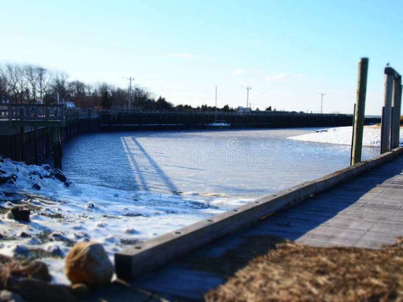 Icy Harbor stock image. Image of covering, harbor, side - 93583917